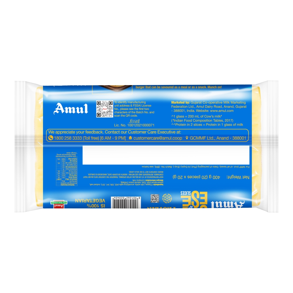 Amul Cheese Slices 400 G Pack