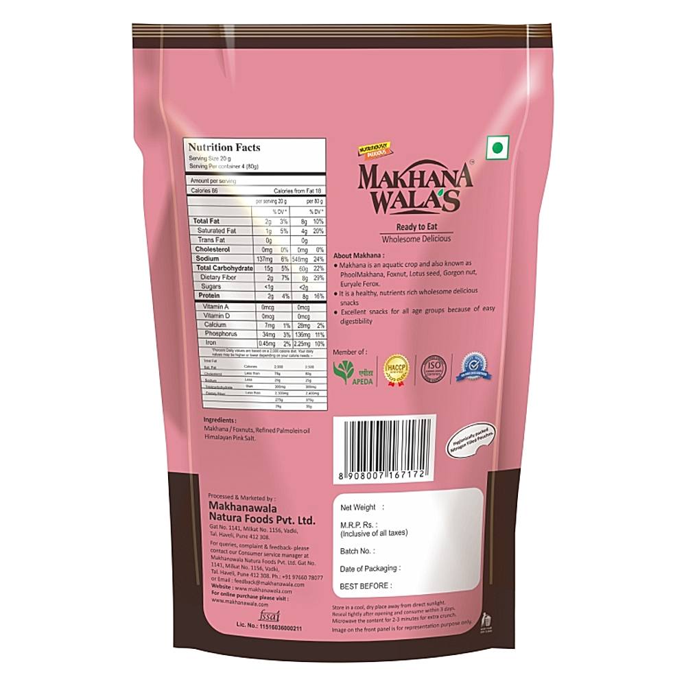 Buy Makhanawalas Roasted Makhana Foxnuts Himalayan Pink Salt Online